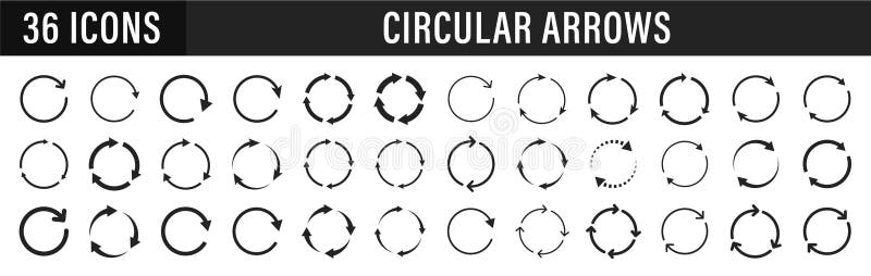 Set of Circle Arrows. Vector Elements Stock Vector - Illustration of ... Set of Circle Arrows. Vector Elements Stock Vector - Illustration of ...