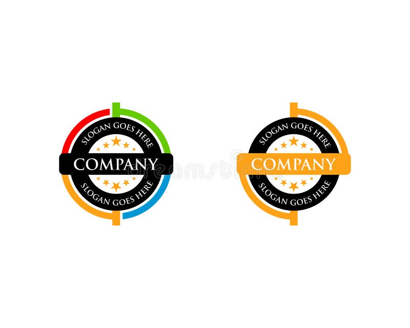 Set of Circle Badge Logo Vector Illustration Stock Vector ...