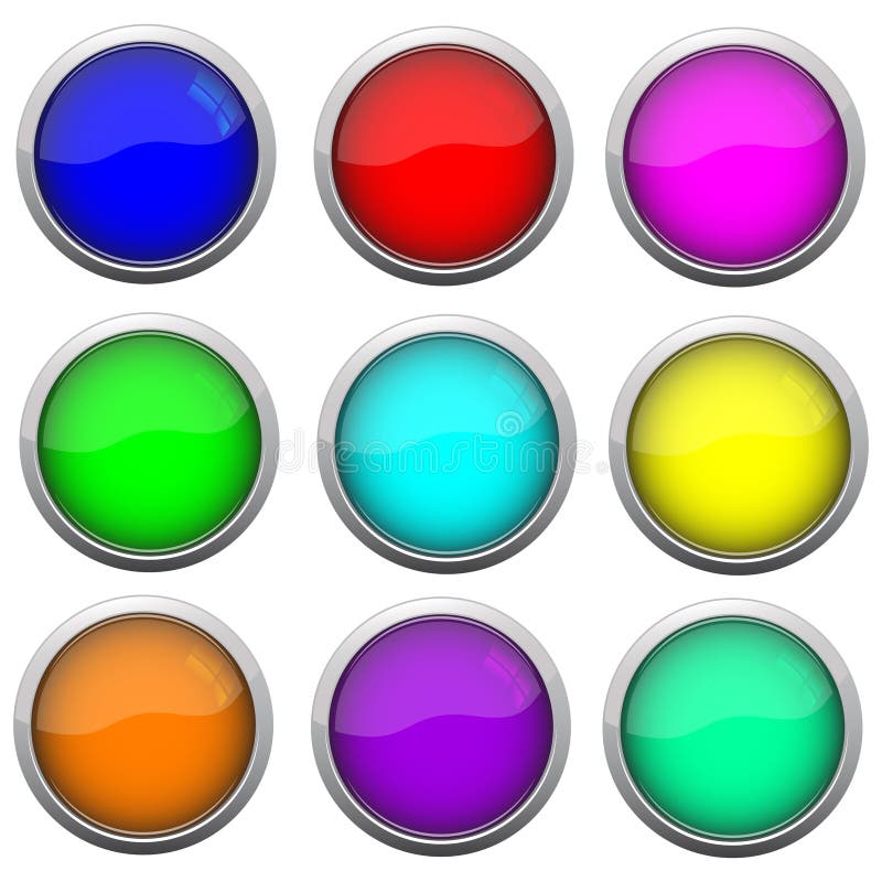 Set of circle button stock illustration. Illustration of transparent ...