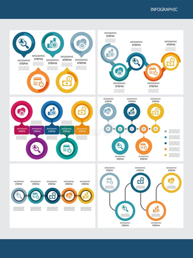 Infographics Timeline Business Workflow Report Background with Business ...