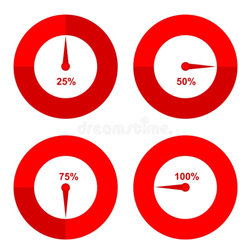 Set of Circle Percentage Diagrams for Infographics Design Elements ...