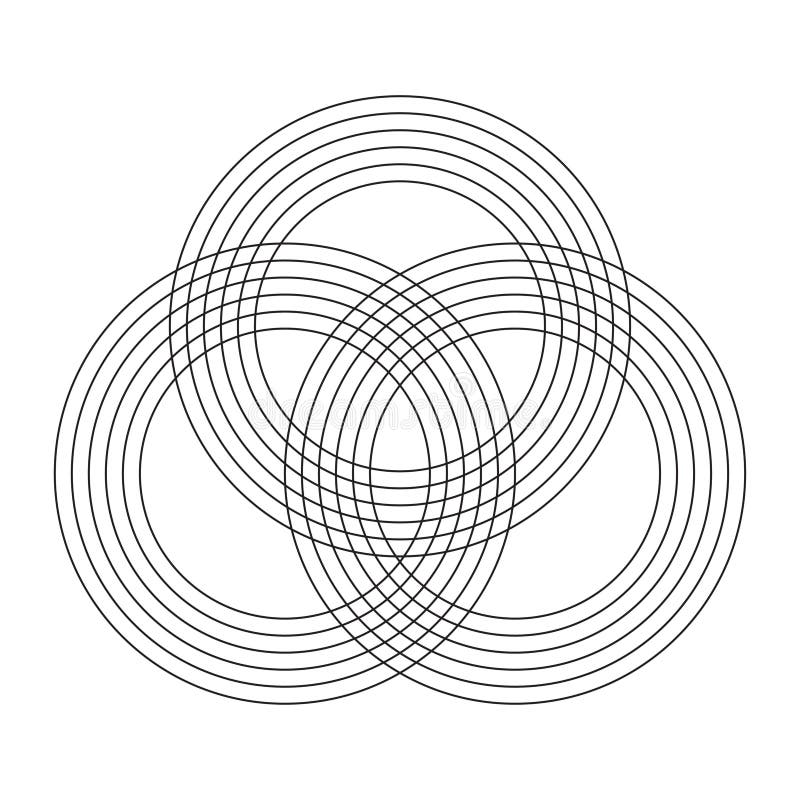 3 Set of Circle Sacred Geometry. All Seeing Eye, the Third Eye or and Earth Vector Illustration ...