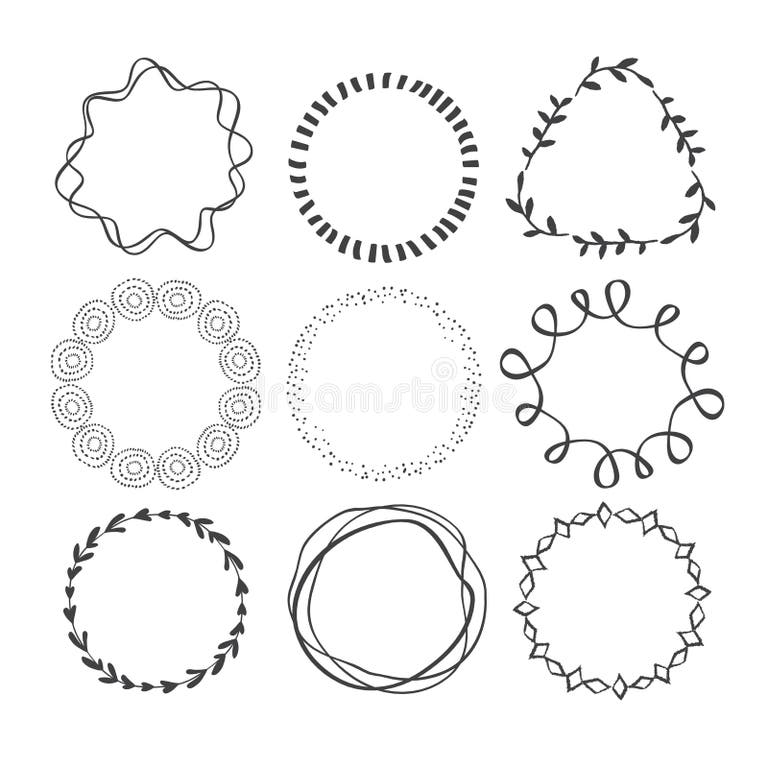 Ink Borders Round Stock Illustrations – 1,385 Ink Borders Round Stock ...