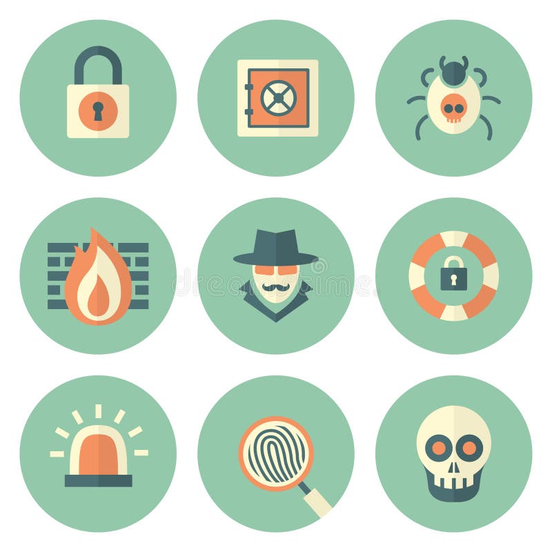 Set of App Security Icons stock vector. Illustration of design - 48897467