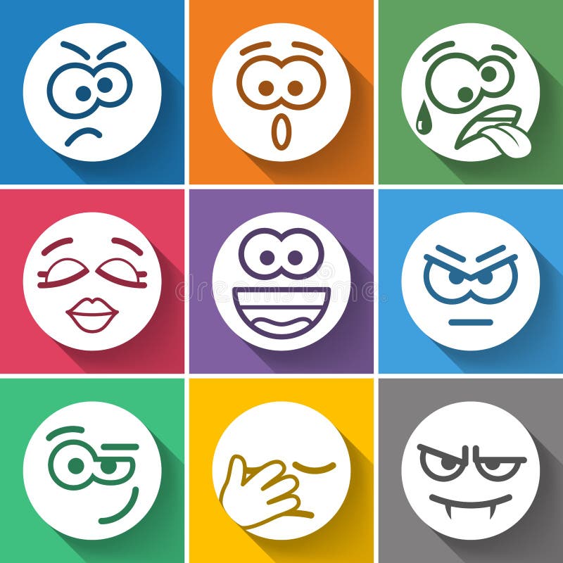 Set Circle Smiles stock vector. Illustration of circle - 59841466