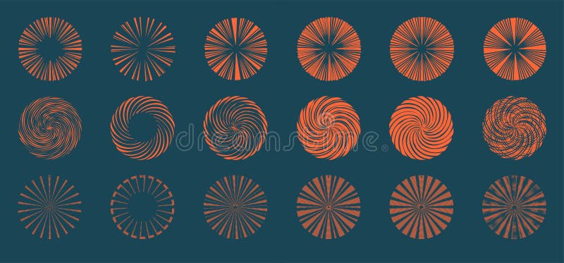 Set of Circle Sun Rays. Vector. Sunburst Stock Illustration ...