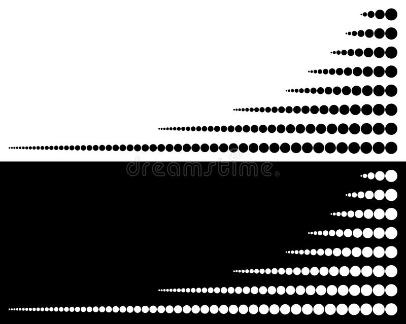Set of Circles from Big To Small in Horizontal Lines Stock Vector ...