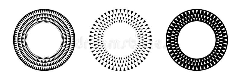 Set of Circular Design Elements. Abstract Geometrcic Circle Frames ...
