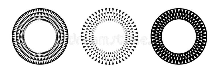 Set of Circular Design Elements. Abstract Geometrcic Circle Frames ...