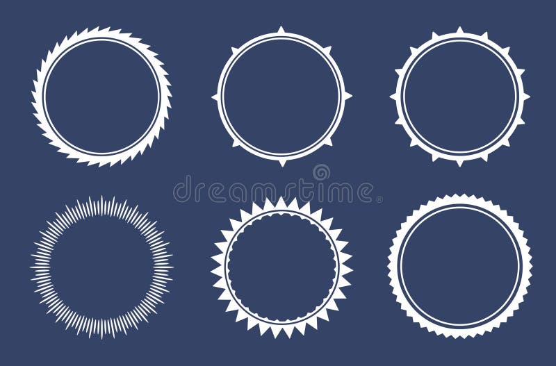 Spiky circular frame stock illustration. Illustration of drawing - 97913125
