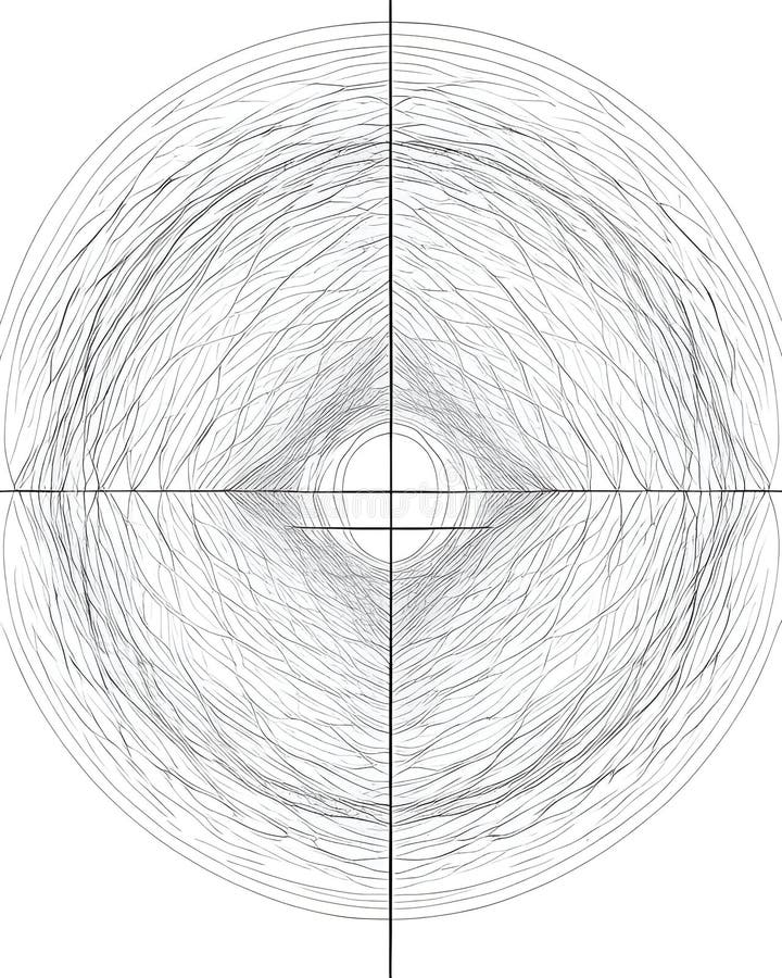 Set of Circular, Radial Lines. Circular, Concentric Circles Stock ...