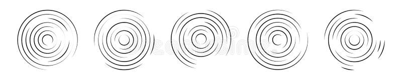 Circular Ripple Icon. Concentric Circles with Interrupted Lines Stock ...
