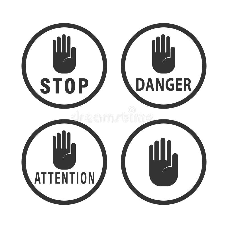 Circular Warning Sign stock vector. Illustration of graphic - 115701447