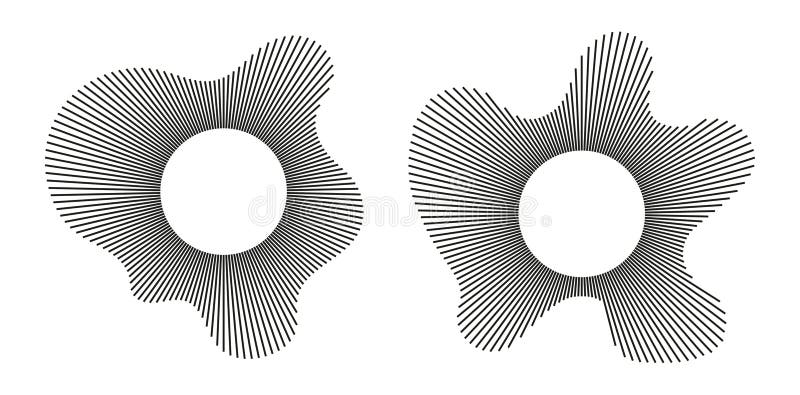 Set of Circular Wave. Sound Circle Lines. Radial Frames. Sound Ring ...