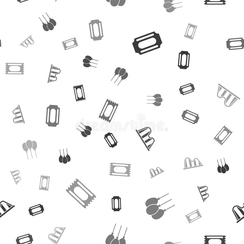 Set Circus Ticket, Balloons with Ribbon, Roller Coaster and on Seamless ...