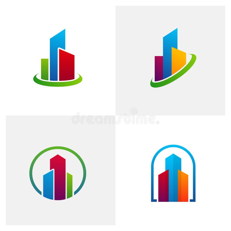 Set of City Logo Vector Template, Creative Building Logo Design ...
