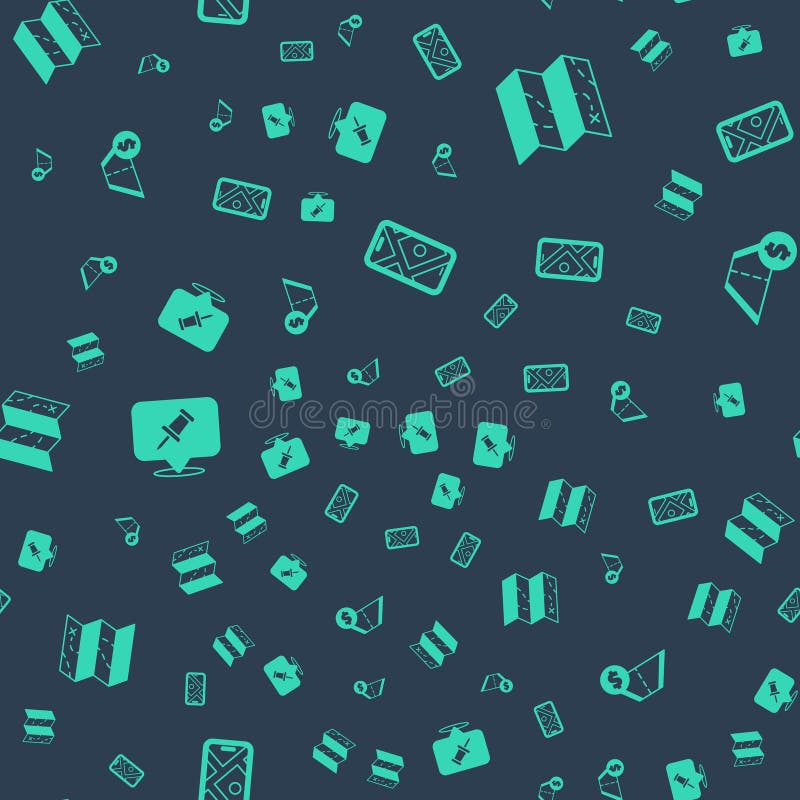 Set City Map Navigation, Folded, Push Pin and Toll Road Traffic on ...