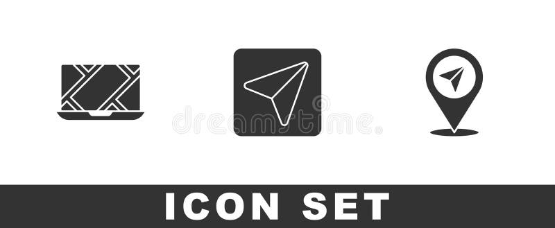 Set City Map Navigation, Infographic of City and Location Icon. Vector ...