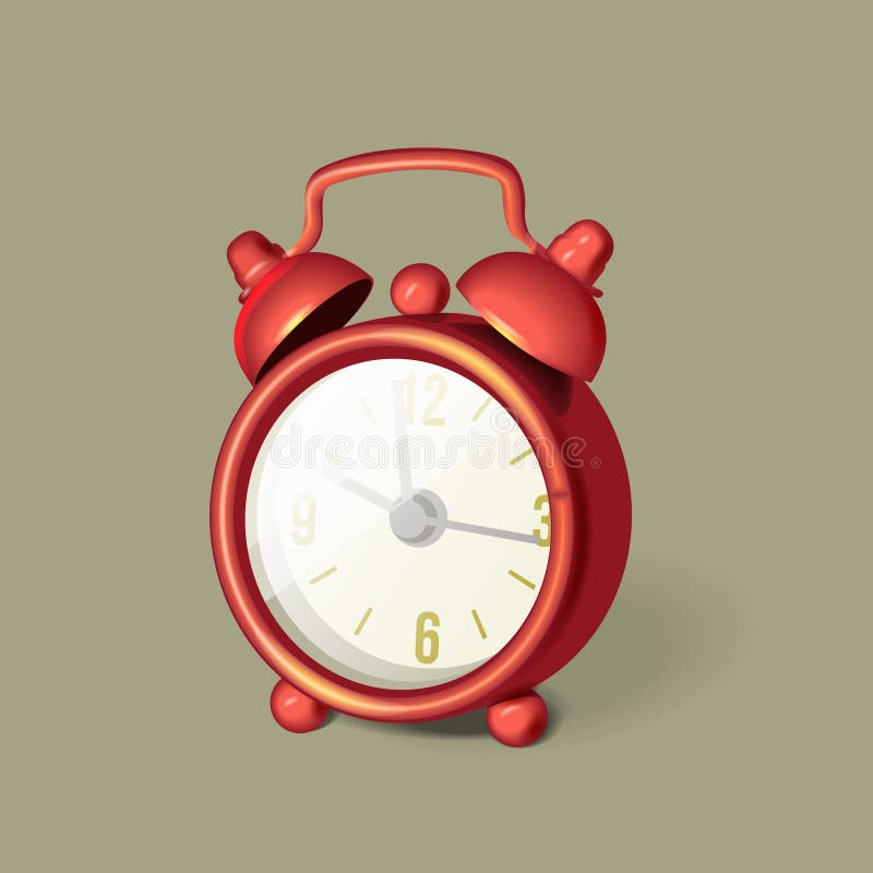 Set of Classic Alarm Clock with Bells on Top Stock Illustration ...