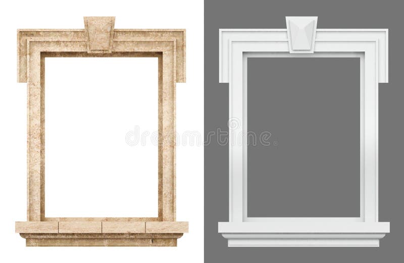 Set of Classic Arch Window Frames Stock Illustration - Illustration of ...