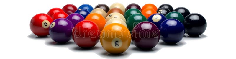 A Set of Classic Billiard Balls in Different Colors Arranged in a ...