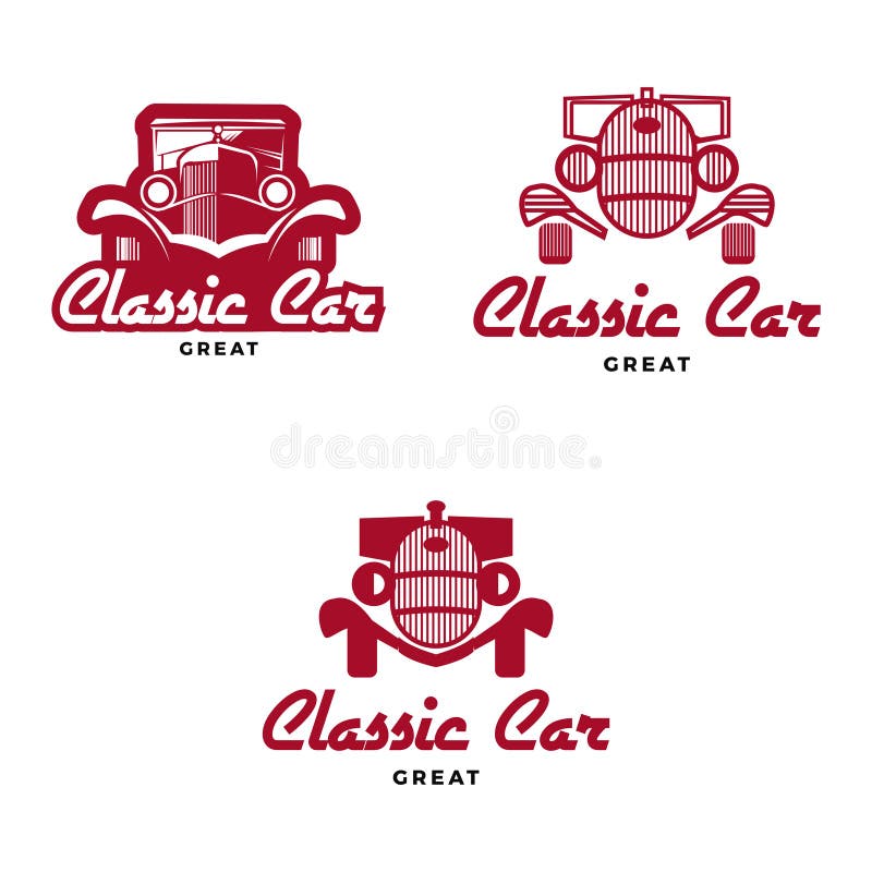 Set of Classic Car Icon Logo Design Template Stock Vector ...