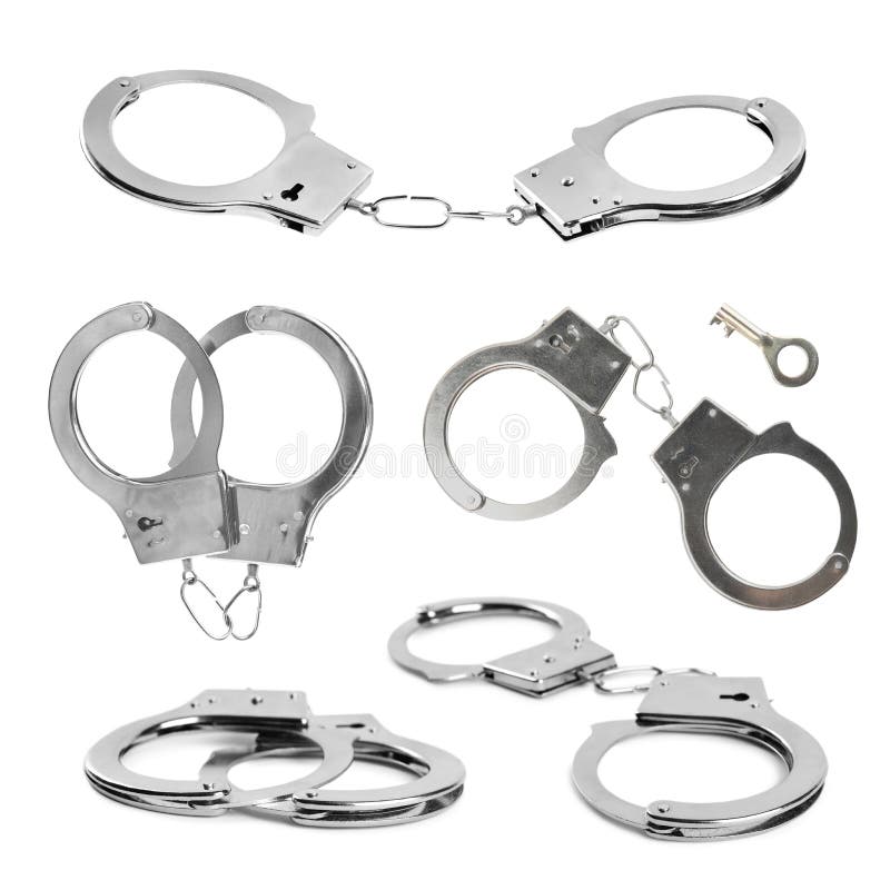Handcuffs on white stock photo. Image of bondage, stuck - 1143016