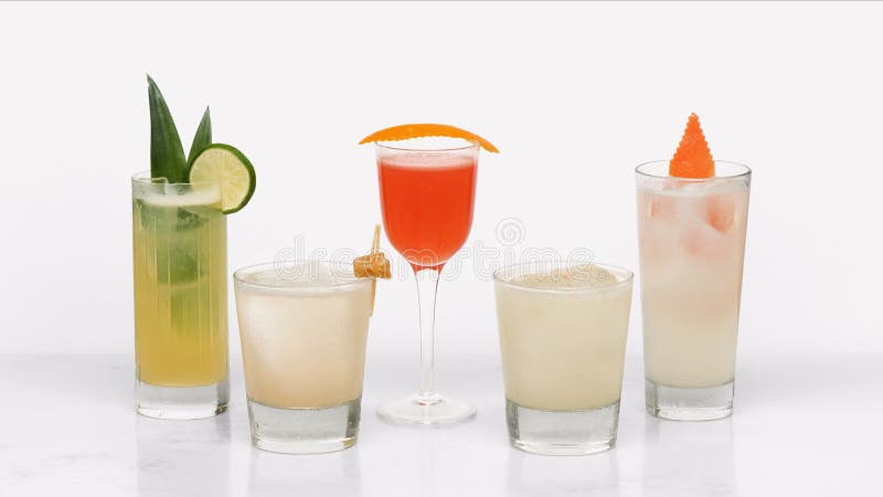 Set of Classic Cocktails Classic Alcohol Cocktails Isolated Stock Image ...