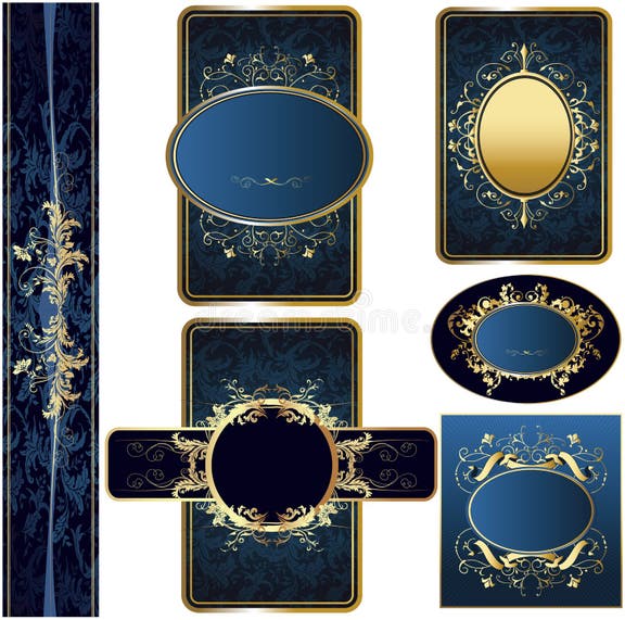 Set of classic labels. stock vector. Illustration of frame - 21730682