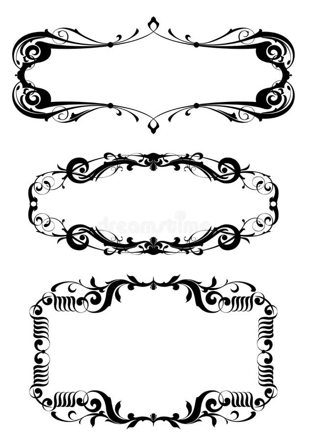 Set of classical frame stock illustration. Illustration of colorful ...