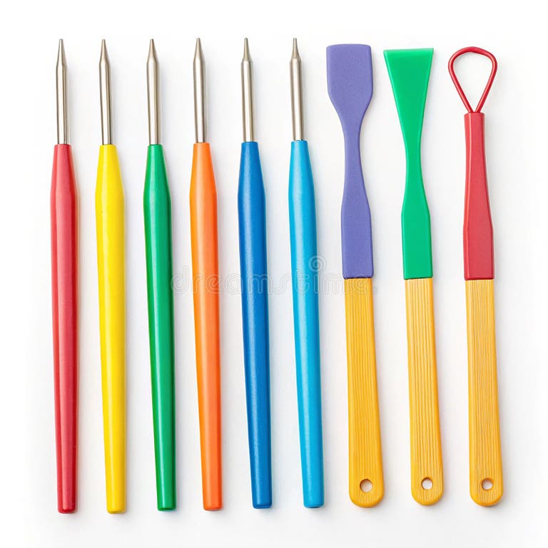 Multi-colored Craft Clay Tools for Shaping and Sculpting Stock ...
