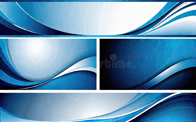 Abstract Blue Backgrounds for Header and Footer Vector Illustration ...