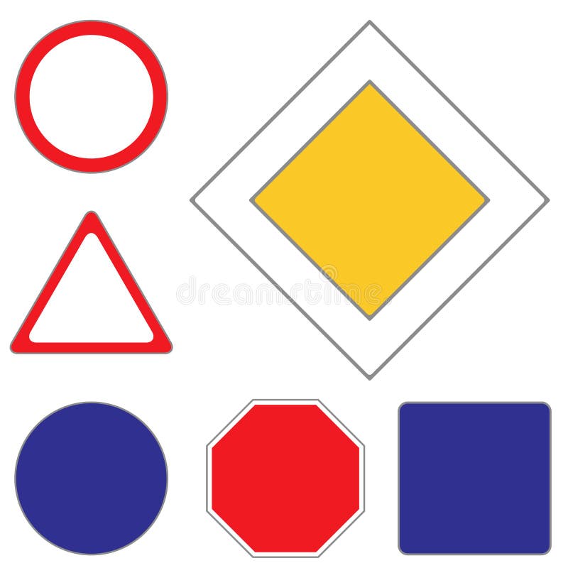 Set of clean road signs stock vector. Illustration of icon - 42876378