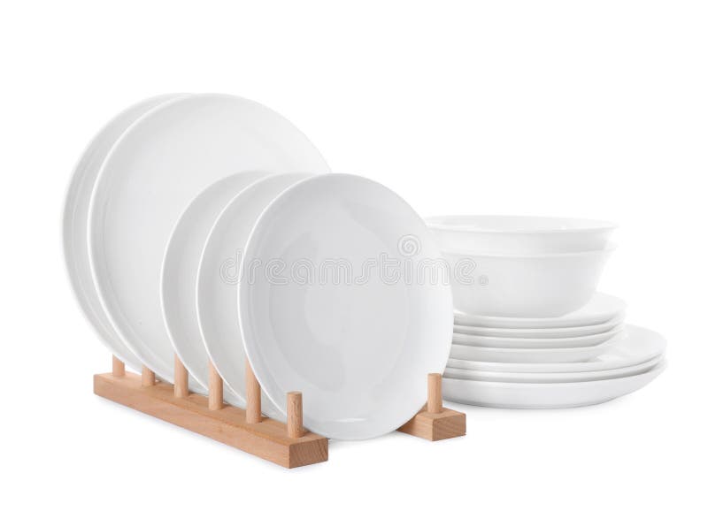 Set of Clean Tableware Isolated Stock Photo - Image of dinner, group ...