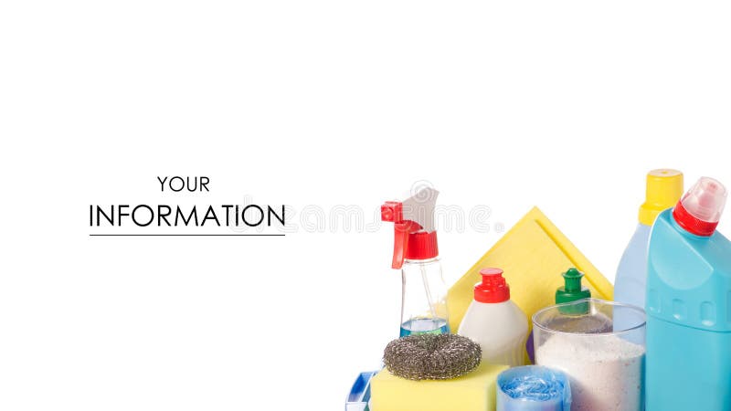 A Set of Cleaner for Cleaning Pattern Stock Photo - Image of ...