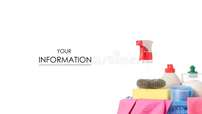 A Set of Cleaner for Cleaning Pattern Stock Photo - Image of home ...