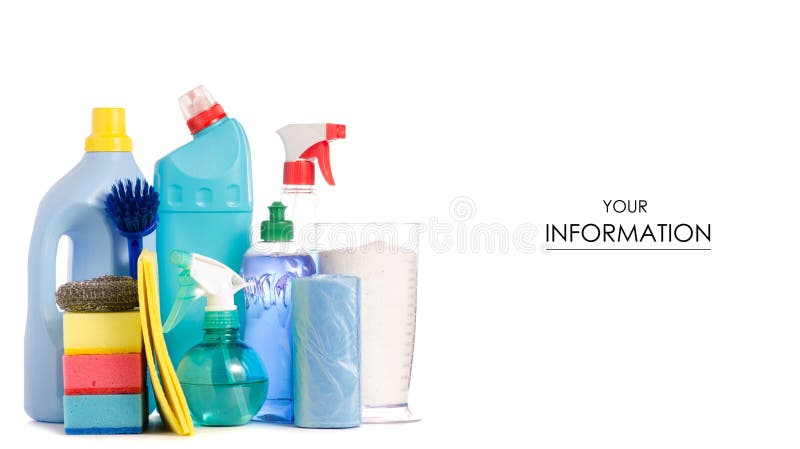 A Set of Cleaner for Cleaning Pattern Stock Image - Image of cleaner ...