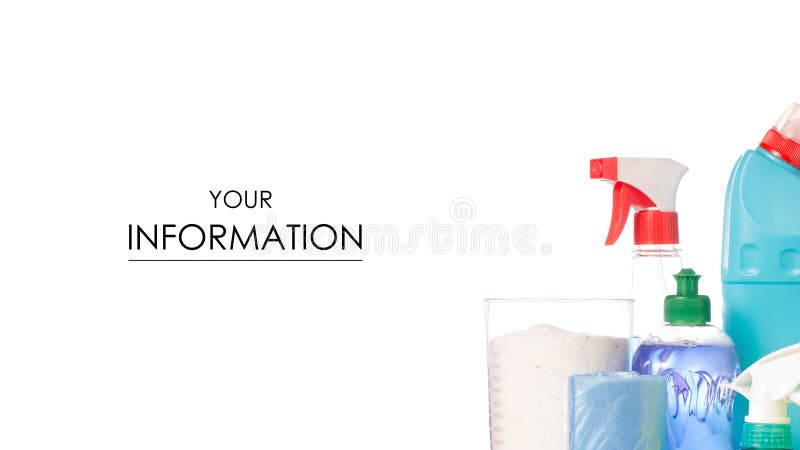 A Set of Cleaner for Cleaning Pattern Stock Photo - Image of group ...