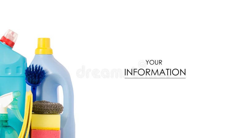 A Set of Cleaner for Cleaning Pattern Stock Image - Image of colorful ...