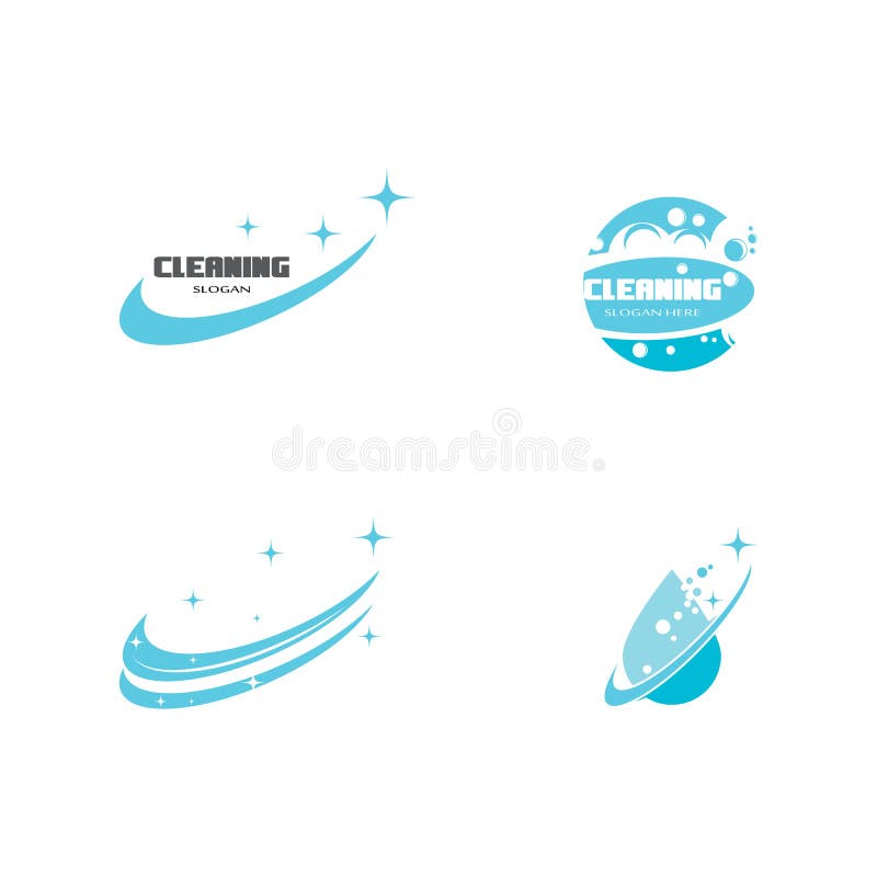 Set Cleaning Clean Service Logo Icon Vector Template Stock Vector ...