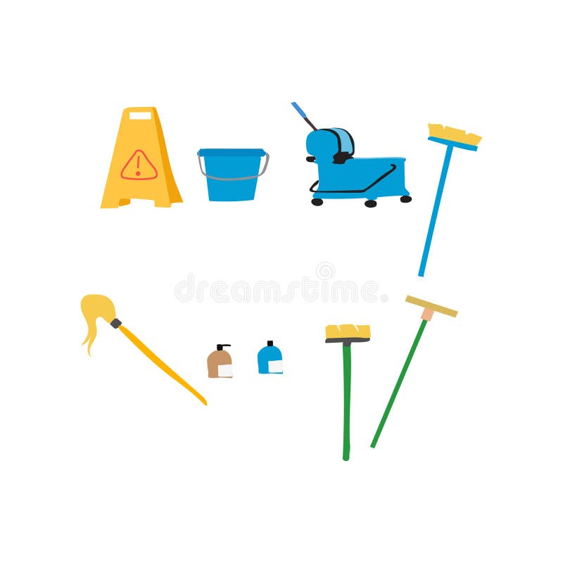 Set of Cleaning Icon Vectors Stock Vector - Illustration of diagram ...
