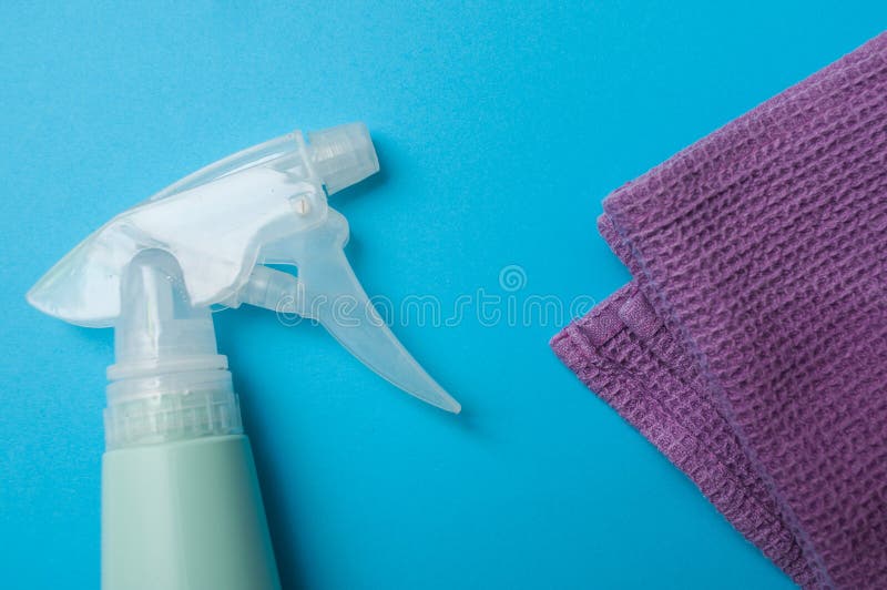 Cleaning Objects on Blue Background Stock Image - Image of blue, bath ...