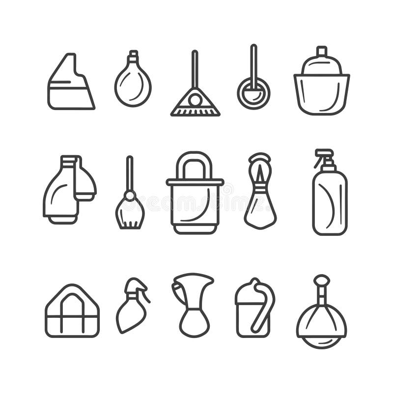 Vector Set Cleaning Supplies Stock Photos - Free & Royalty-Free Stock ...