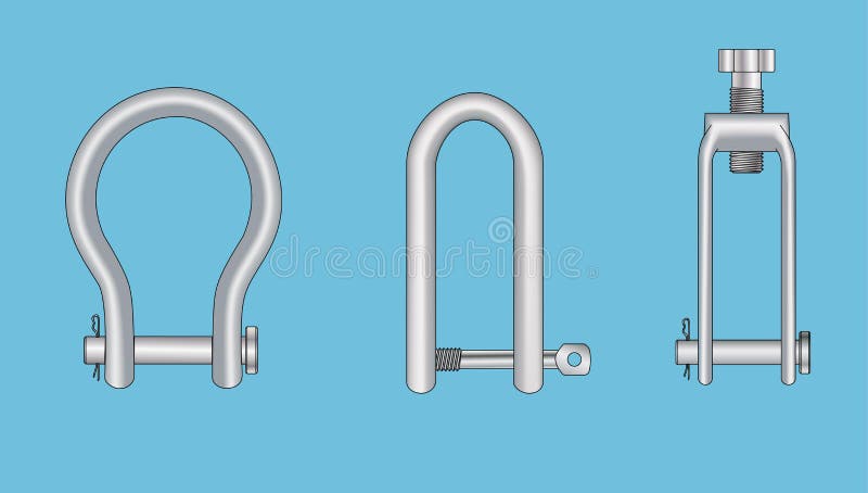 Set of clevises stock vector. Illustration of clamp, design - 57984463