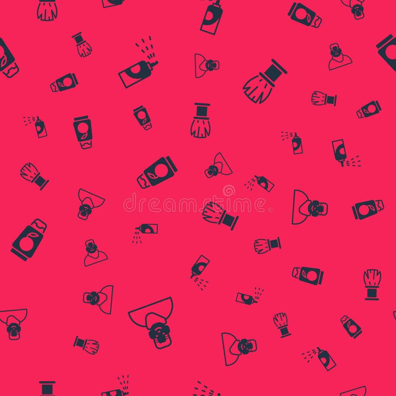 Set Client in Barbershop, Spray Can for Hairspray, Bottle of Shampoo ...