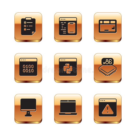 Set Clipboard with Checklist, Computer Monitor Screen, Laptop, Python Programming Language ...