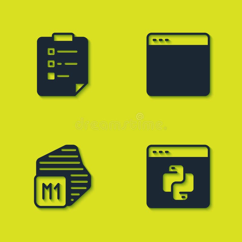 Set Clipboard With Checklist Python Programming Language Processor And Browser Window Icon