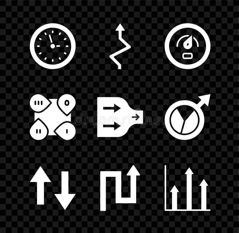 Set Clock, Arrow, Digital Speed Meter, Pie Chart Infographic ...