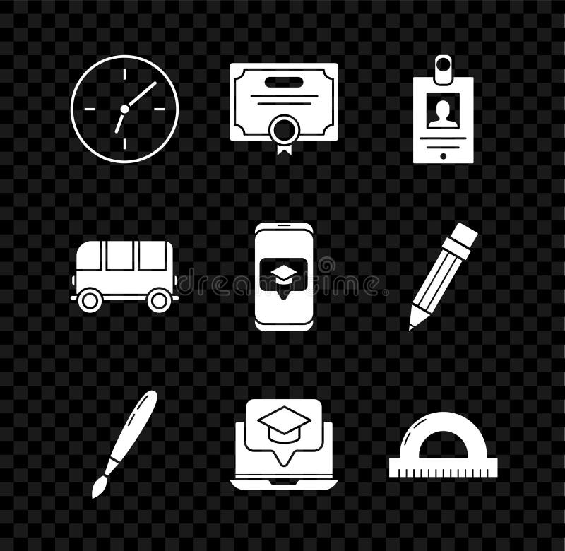 Set Clock, Certificate Template, Identification Badge, Paint Brush ...