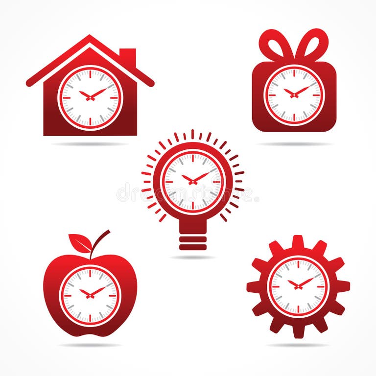 Set Clock Different Shapes Stock Illustrations – 116 Set Clock ...